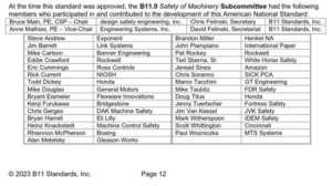 ANSI B11.0 - 2015 | Safety of Machines